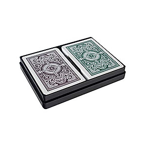 KEM Playing Cards Arrow Green and Brown, Bridge Size- Standard Index Playing Cards (Pack of 2) (1020681)