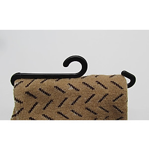 NAHANCO SH2-100 Plastic Sock Hangers, Curved Bar, 3 7/8", Black (Pack of 100)