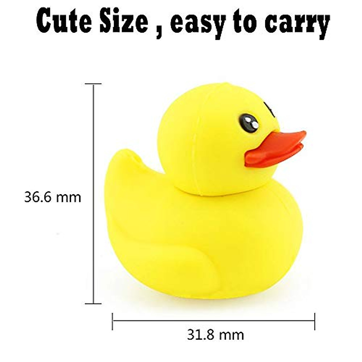 EASTBULL Novelty Flash Drive 64GB Cute Flash Drive Memory Stick Cute USB Thumb Drive Pen Drive Cartoon Duck Shape (1PCS)
