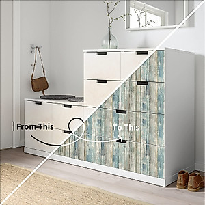 practicalWs Peel and Stick Wallpaper 17.71" x 236.2" Wood Wallpaper Wood Contact Paper Vintage Removable Self-Adhesive Wall Paper for Bedroom Walls Decor Faux Wood Grain Look Vinyl Film Roll