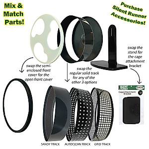 Silent Runner Glow Wheel - 12" Regular - Silent, Fast, Durable Exercise Wheel - Sugar Gliders, Hamsters, Female Rats, Mice & Small Pets