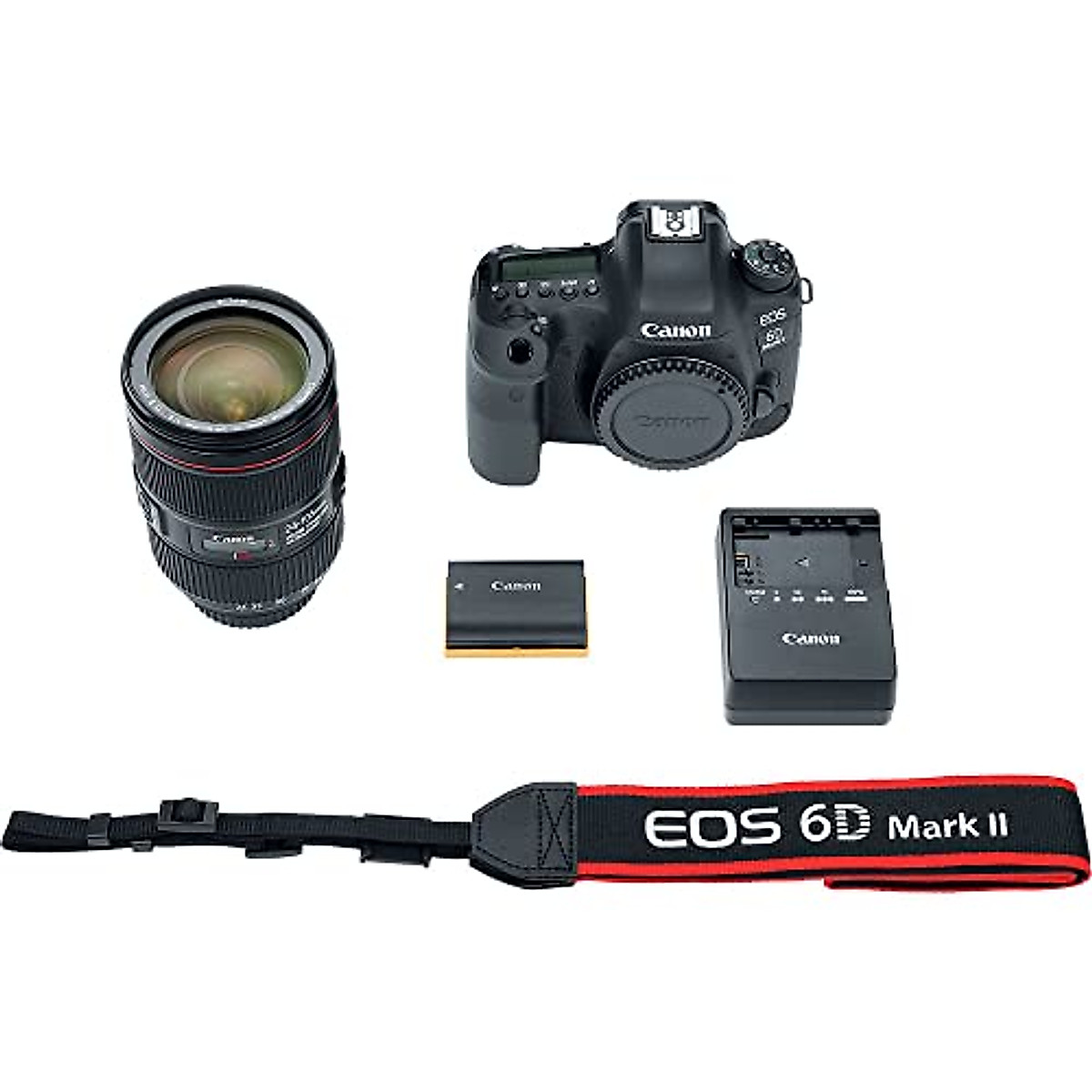 Canon EOS 6D Mark II DSLR Camera with 24-105mm f/4L II Lens (1897C009) + Canon EF 24-70mm Lens + 64GB Memory Card + Color Filter Kit + Case + Filter Kit + Corel Photo Software + More (Renewed)