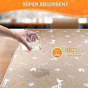 Washable Pee Pads for Dogs, Reusable Puppy Pads Waterproof, 2 Pack Dog Pee Pads, Potty Pads for Dogs, Super Absorbent, Add 8 Lanyards, Puppy Training Pads (31x36 Inch ,Pack of 2)