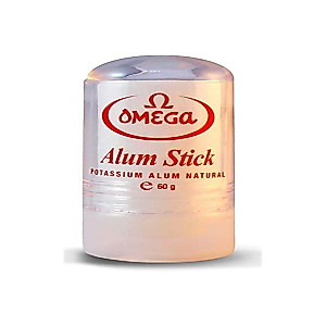 Omega Potassium Alum Stick After Shave Shaving Facial Toner Treatment of Razor Cuts & Nicks