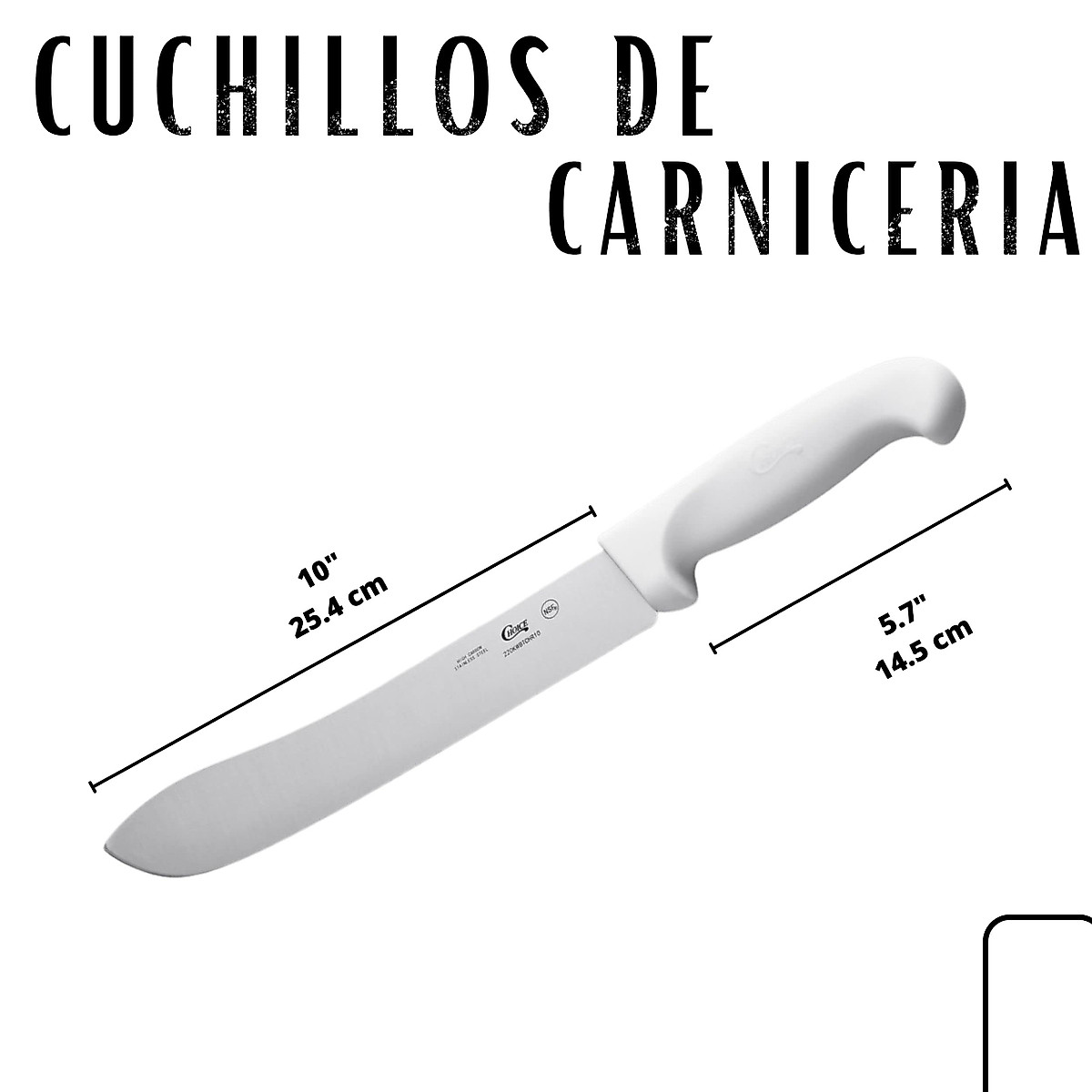 Cuchillos Para Carniceria 10 Pulgadas Mango Blanco De Carnicero Profesional Filetear Carne Butcher Skinning Knives For Meat Choice Butcher's knife Breaking Cutting Herramientas