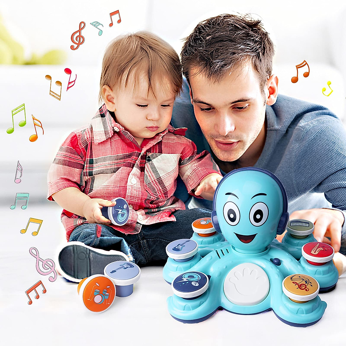 Baby Musical Toys Learning Toys for Toddlers, Octopus Music Toys, Preschooler Musical Educational Instruments Toy for Baby, Birthday Toys for Girls Boys