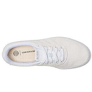 adidas Women's Vulc Raid3r Skate Shoe, White/White/Silver Metallic, 8