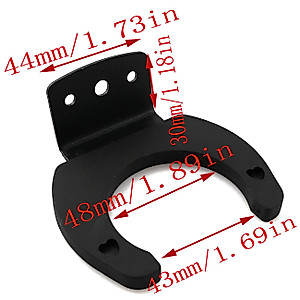 LQ Industrial Microphone Hook Holder 2PCS Black Wireless Microphone Hook Stands Hanger Wall Clip Clamp Holders Mic Stands Brackets