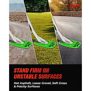 Badass Moto Motorcycle Kickstand Pads - Motorcycle Pads Durable Motorcycle Kickstand Plate, Biker Kick Stand, Motorcycle Stand Pad - Park Your Bike on Hot Pavement, Grass, Soft Ground - Go Fast Green