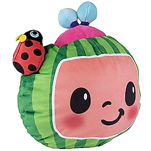 CoComelon Melon Plush Pillow with Lights & Music - Bed Time Sleep Musical Glow Toy for Night & Nap Time - Officially Licensed - Stuffed Animal Gift for Kids & Toddlers 18+ Months