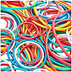 Just stationery Coloured Elastic Bands, Multi, 6224