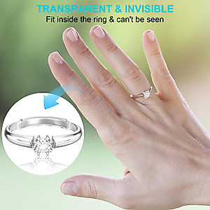 Ring Sizers for Loose Rings Ring Guards for Loose Rings Fit Any Rings, Invisible Ring Size Adjuster Never Sliding Off and Spinning