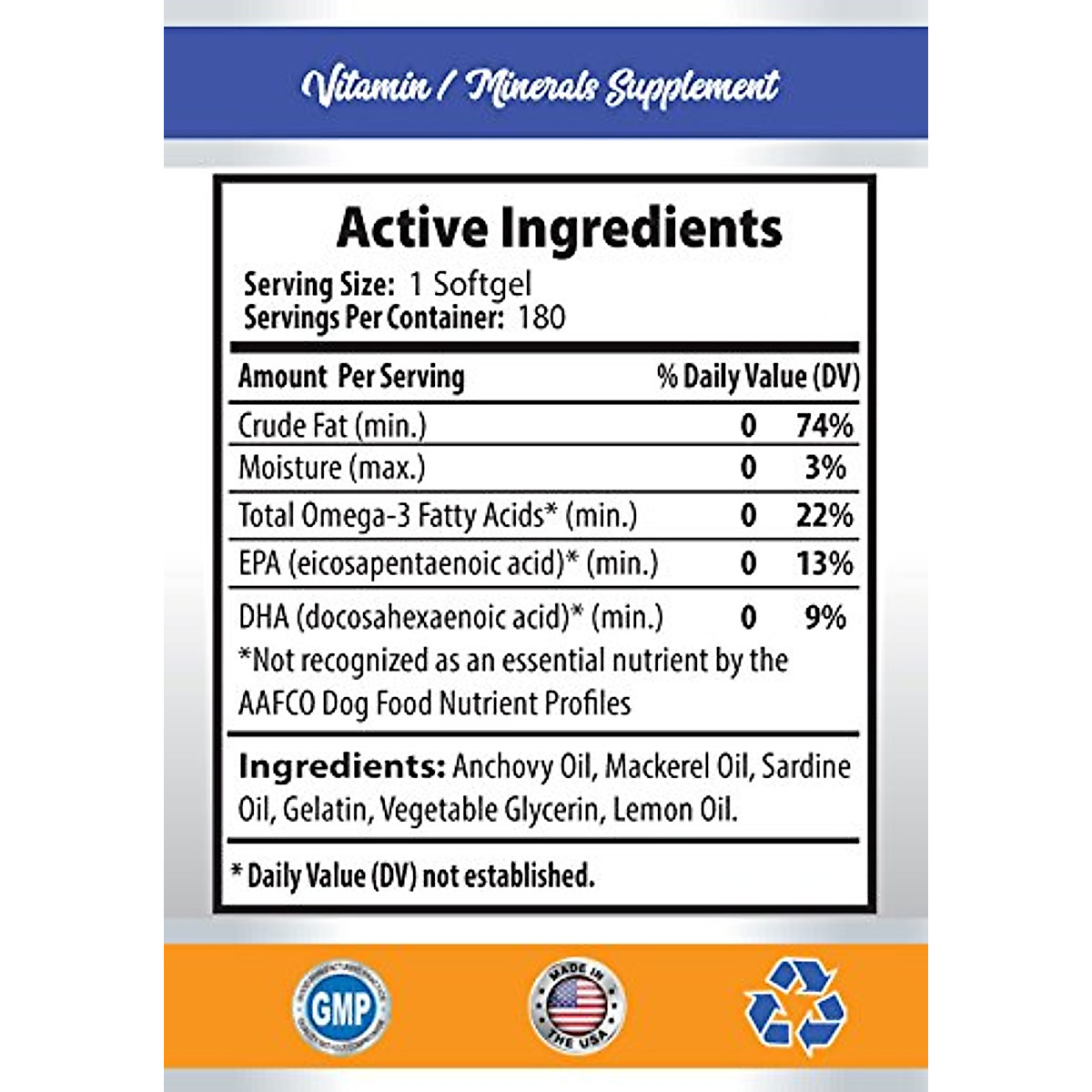 Dog Joint Health Supplements - Omega 3 - for Dogs and Cats - Health and Wellness - Doggie Omega 3-2 Bottle (360 Softgels)