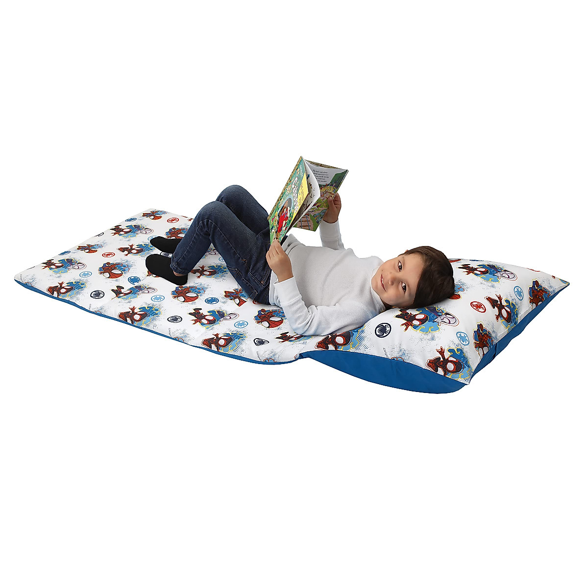 Marvel Spidey and his Amazing Friends Spidey Team Red, White, and Blue Deluxe Easy Fold Toddler Nap Mat