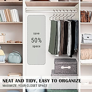 DOIOWN Pants Trousers Jeans Hangers - 30 Pack Open Ended Pants Jean Hangers Space Saving Clothes Hangers for Men Women, Thick Stainless Steel Multi Purpose Non-Slip Hangers for Pants, Scarf, Jeans