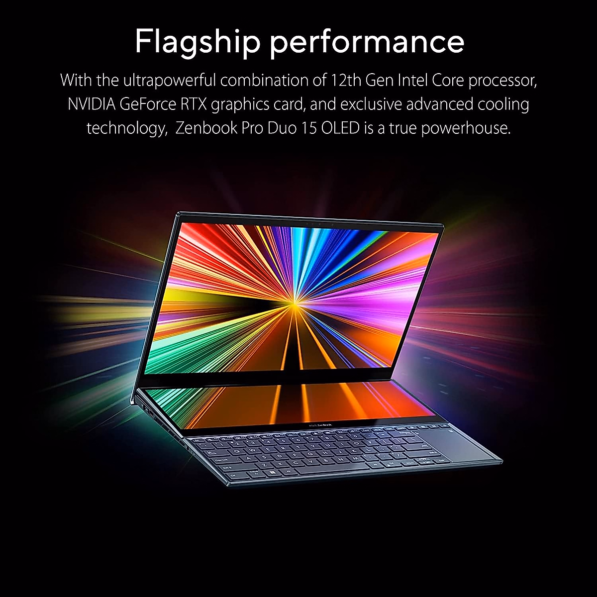 asus ZenBook Pro Duo 15.6'' OLED 4K(3840 x 2160) Touch Laptop, 14-Core i7-12700H, NVIDIA GeForce RTX 3060, 16GB LPDDR5 RAM, 2TB SSD, ScreenPad Plus, Win11, w Stylus (16GB RAM | 2TB PCIe SSD)