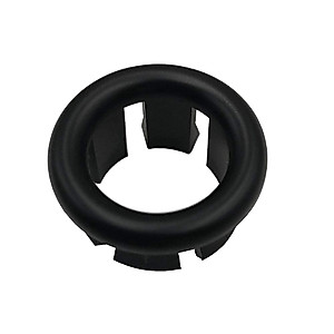 VRSS 10th Grade Electroplating Bathroom Kitchen Sink Basin Trim Overflow Ring Cover Hole Insert in Cap (2Pcs Black)