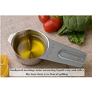 Measuring cup and spoon set stainless steel 13 inch 18/8 stainless steel: 7 measuring cups and 5 measuring spoons, with a professional magnetic measurement conversion table