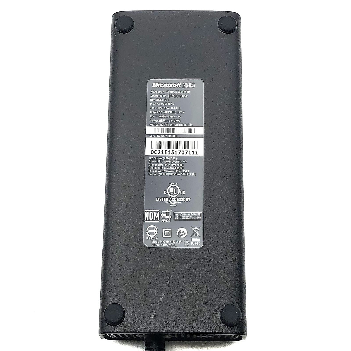 Genuine Microsoft AC Adapter Power Supply for XBOX 360 Slim 100 - 127V