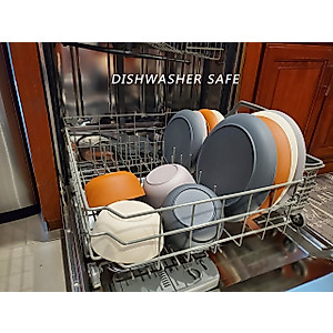 1 Click Bamboo Fiber Bowls, Set of 4, Multicolor, Dinnerware, Reusable,15 oz, Dishwasher Safe, For Salad, Soup, Cereal, Pasta, Snack. For Party, Events, Everyday Use, Outdoor