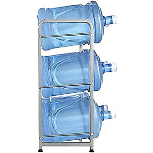 3-Tier Water Jug Holder Rack Water Cooler Jug Rack 5 Gallon Water Bottle Holder Detachable Heavy-Duty Dispenser Organizer for Home Kitchen Office Save Spacer (3-Tier)