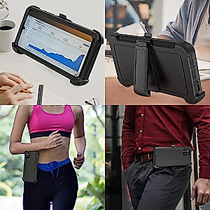 Compatible with Samsung Galaxy A42 5G Case,with Screen Protectors,Heavy Duty Rugged Shockproof Full Body Protection Kickstand Case with Belt Clip Holster for Samsung Galaxy A42 5G (Black)