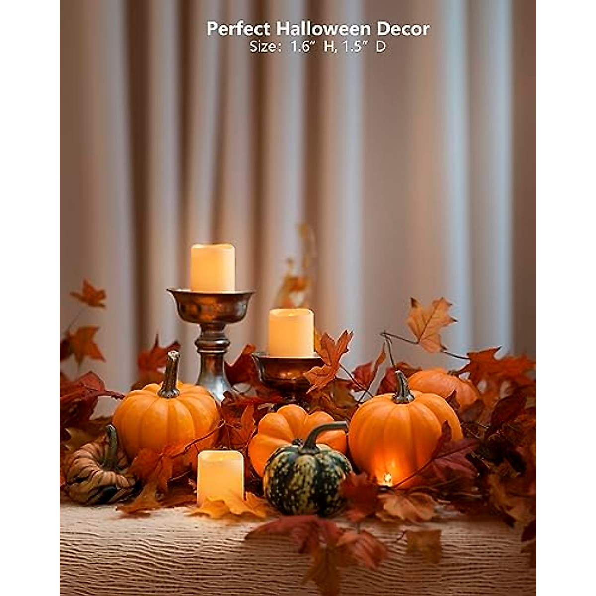 Homemory 24Pack Flickering Flameless Votive Candles, 200+Hour Long Lasting Electric Fake Candles, Battery Operated LED Tealight for Wedding, Christmas Decorations, Outdoor (Battery Included)