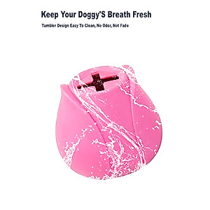 Dxmnoly Dog Treat Ball Food Dispensing Toys, Soft Rubber Chewers Treats Stuffable Dog Toys, Tumbler Leaking Ball Dog Toys for Teeth Cleaning and Food Leakage for Small Medium Large Dogs