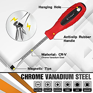 Sunplux 119Pcs Magnetic Screwdriver Set, Screwdriver Bit Set Hex Key Set Magnetic Wristband with Plastic Racking, Ideal Gifts for Men