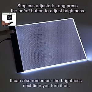 Ultra-Thin Portable A4 LED Light Box Tracer w/USB Cable Dimmable Brightness LED Artcraft Tracing Light Box Light Pad for Artists Drawing Sketching Animation Stencilling X-ray Viewing