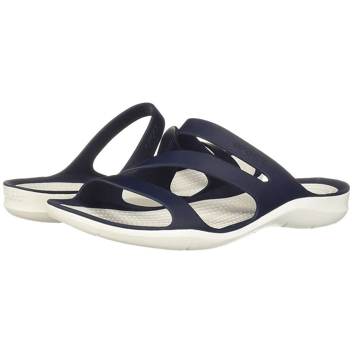 Crocs Women's Swiftwater Sandals, Navy/White, 5