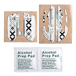 Cool Patterns Textures Grip Tape Compatible for Razer Viper/Viper Ultimate Gaming Mouse (White)
