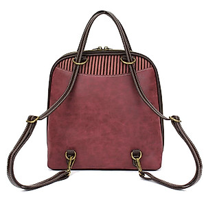 Chala Group Chala Handbags Paw Print Convertible Backpack Purse Dog Lover, 10.5'' x 10.5'' x 4''