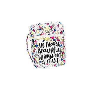 Women and Girls Large Medium Size Bible Cover - Bible Carrying Case - Bible Bag - Gift for Baptism Beauty from The Dust Mosaic Colorful Bible Cover