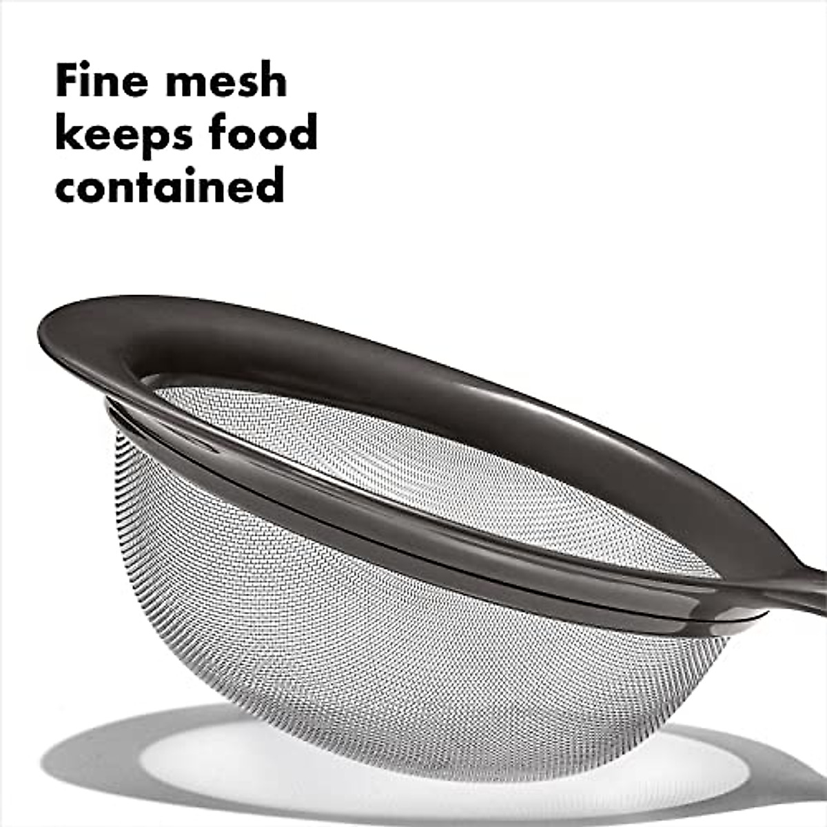 OXO Good Grips 3-Piece Strainer Set, Black