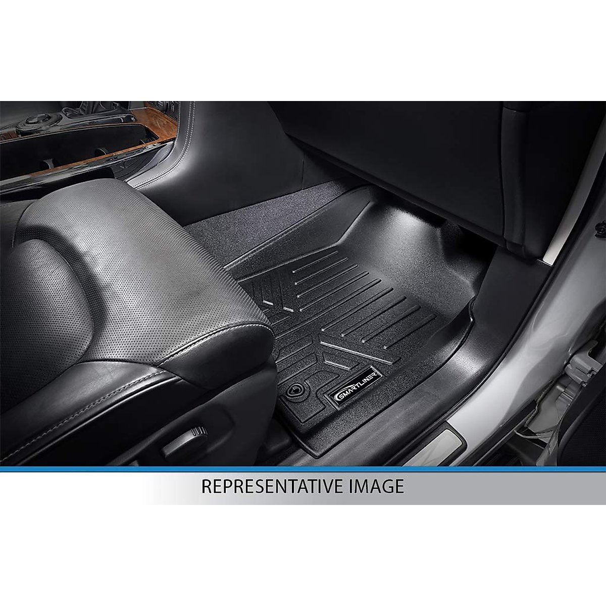 MAXLINER Floor Mats 3 Rows and Cargo Liner Behind 3rd Row Set Black Compatible with 2016-2021 Dodge Durango with 2nd Row Bucket Seats