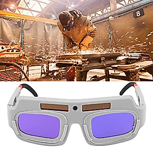Sougan Welding Glasses, Auto Darkening Welding Goggles Solar Powered Eyes Safety Protective Lens Glasses Welder Glasses Welding Mask PC Glasses for Professional Eye Protection