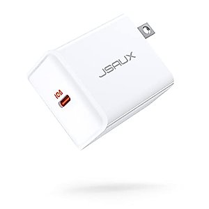 JSAUX 25W USB-C Wall Charger, Samsung Super Fast Charger Block PD Type C Adapter Compatible with Samsung Galaxy S22/S21/S21+/S20/Note20/10, iPhone 13 Pro, Z Flip/S9/S8/S10e, Pixel, and More-White