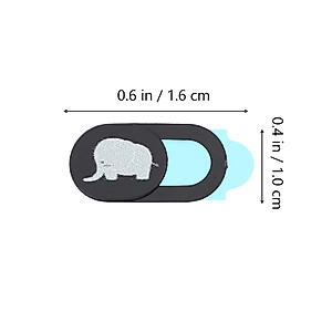 OSALADI Webcam Cover Webcam Cover Slider 2PCS Cute Elephant Pattern Web Camera Cover for Phone Laptop Tablet Camera Cover Slide Privacy Blocker Webcam Cover Computer Camera