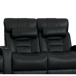 Octane Seating Recliner Headrest Pillow Neck Support - Bonded Black Leather