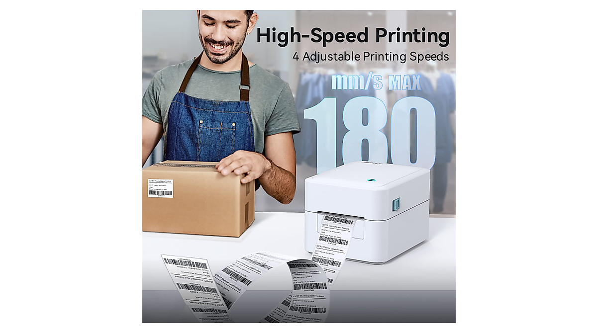 Efficient iDPRT Label Maker - Thermal Printer for Small Biz