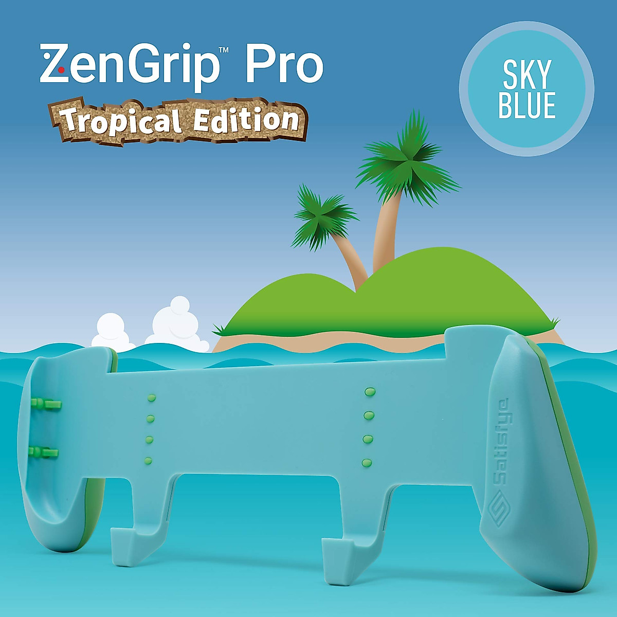 Satisfye - ZenGrip Pro Gen 3 OLED, a Switch Grip Compatible with Nintendo Switch - Comfortable & Ergonomic Grip, Joy Con & Switch Control. #1 Switch Accessories Designed for Gamers (Blue)