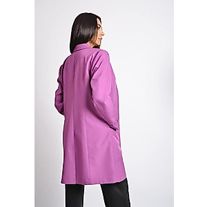 VESTE Destiny Colored Women Lab Coat - 5 Pockets 38" Long Laboratory Coat - Female Medical & Science Labcoats 12 Colors in S,M,L with Adjustable Sleeve (Purple, Small)