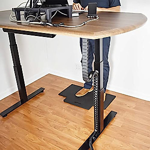 PivyCord-V Flex Chain Raceway Cable Management Solution for Sit-Stand Variable Height Desks, Flexible Cable Raceway to Hide, Organize and Protect Wires and Cables