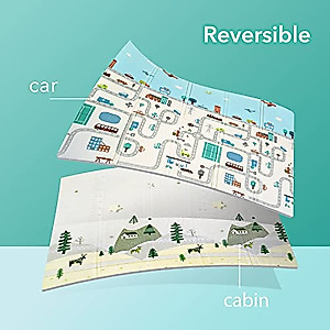 Foldable Foam Baby Playmat for Crawling,Infant Play Mat,Waterproof Anti-Slip Reversible Play Mat,Edge Reinforcement Play Mat for Playpen 71" x 79" x 0.6"