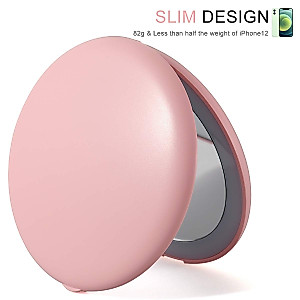 LIANGDU Lighted Compact Mirror with Magnification, 10x Magnifying LED Mini Mirror with Light for Travel and Purse, Pocket Makeup Mirror 3.5 inch Portable Folding Mirror, Women Birthday Gift