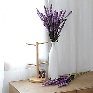 Folora 4 PCs Lifelike Artificial Lavender Flowers, DIY Decoration Bouquet for Wedding Home Garden Decoration, 24 Inches