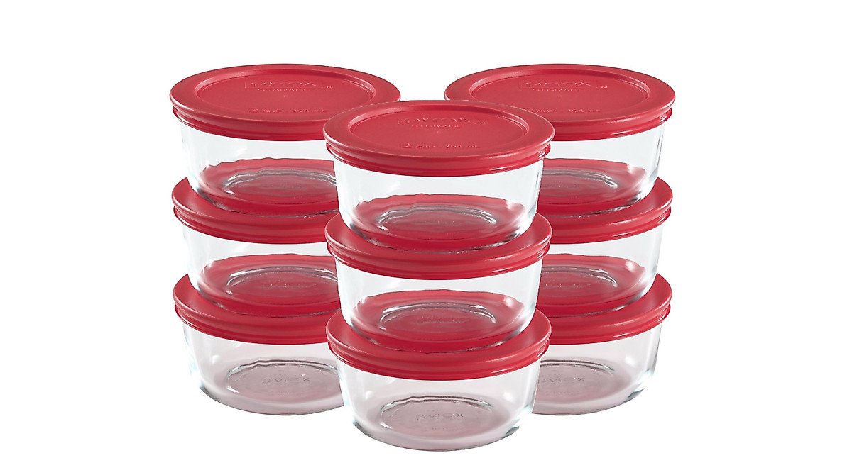 Pyrex 18-Piece Glass Food Storage Set - Durable & Versatile
