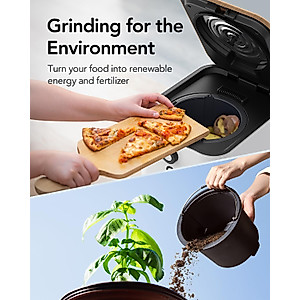 iDOO Smart Kitchen Composter, Electric Food Compost Bin, Indoor Countertop Food Cycler, Home Automated Composting Machine, Odorless and Compact Mixer Grinder, 3L Capacity Turn Waste to Compost