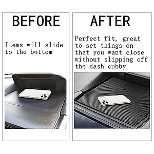 Dashboard Mats Compatible with Subaru 2018-2023 Crosstrek Impreza and 2019-2023 Forester Silicone, Black